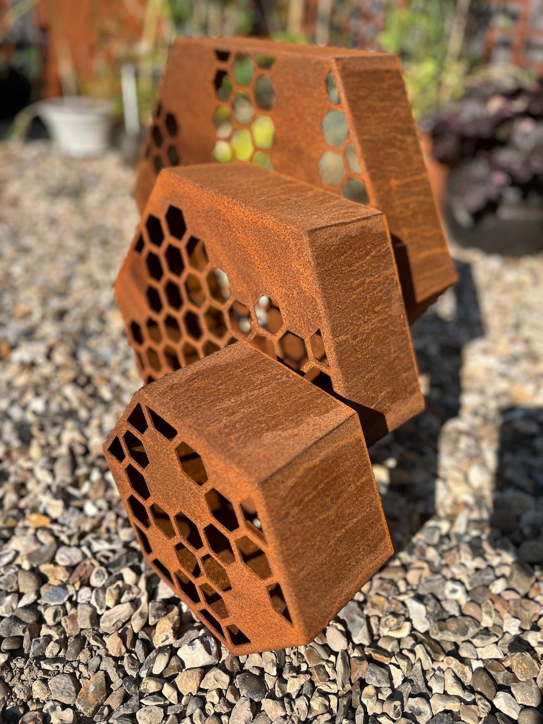 DIY Corten Steel Honeycomb Hexagon Bug Insect - Self Filling Hotel ...