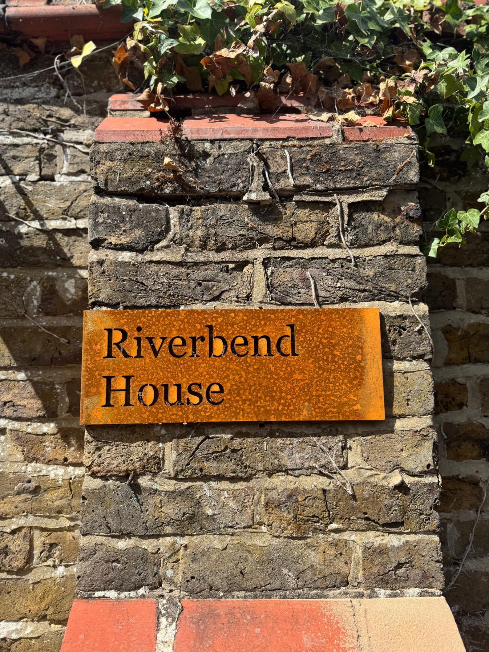 Custom Metal House Sign, Personalized Address Plaque, Rustic Steel Home ...