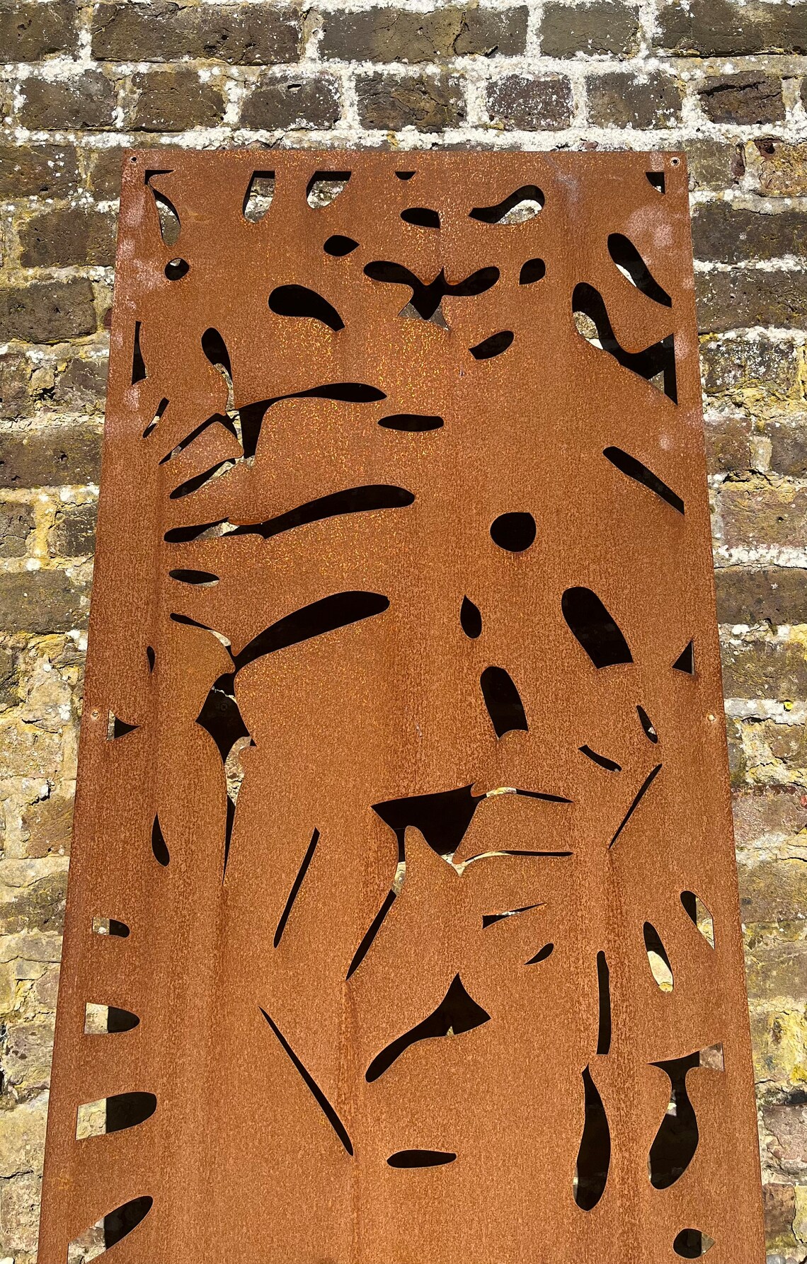 Corten Steel Metal Wall Mounted Monstera Leaf Pattern Decorative Garden ...
