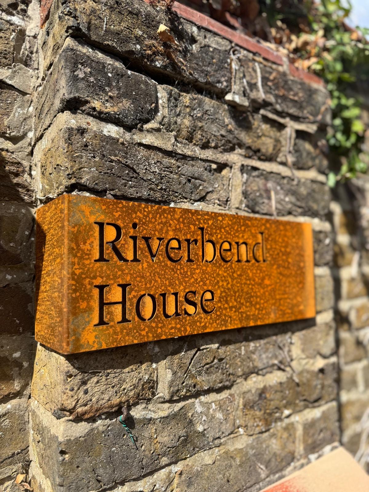 Custom Metal House Sign, Personalized Address Plaque, Rustic Steel Home ...