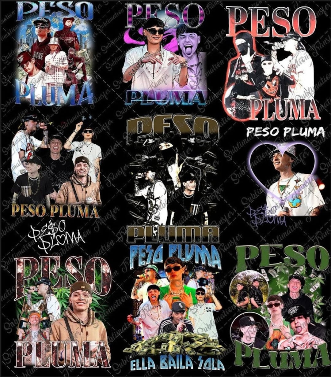 Peso Pluma Png Bundle, Peso Pluma Sublimation File Png - Etsy