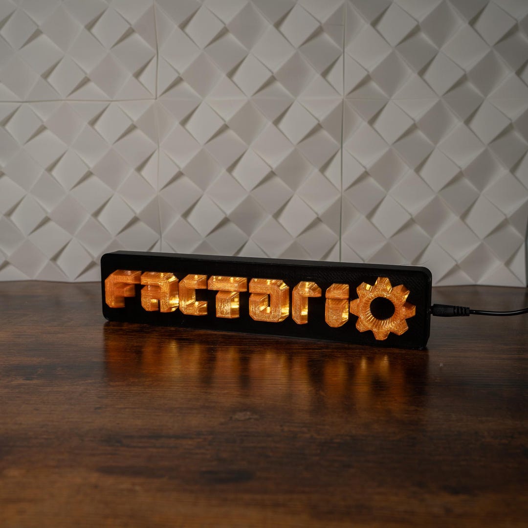 Factorio Lamp Gaming Decor – Factory Style Plastic Desk Light ...