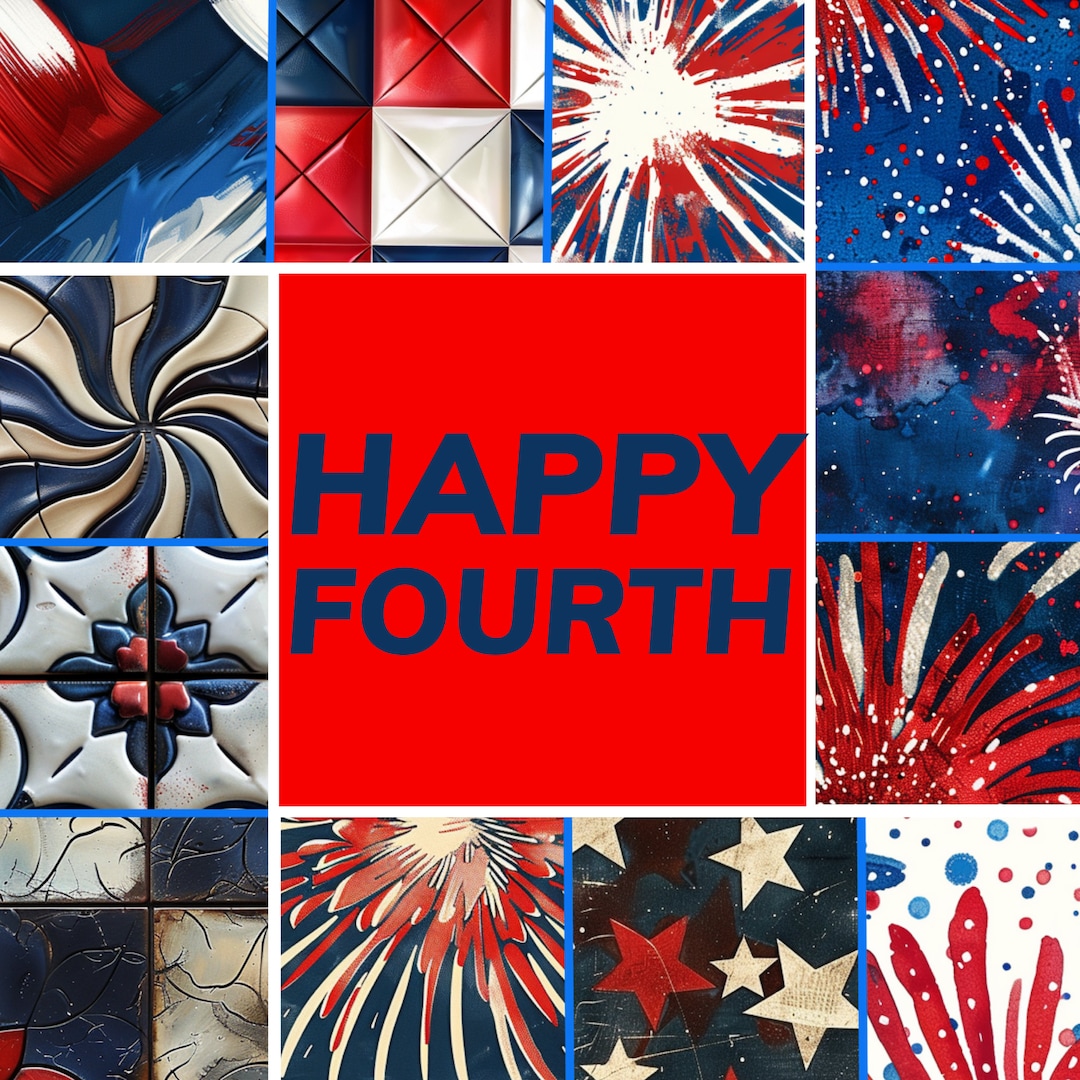 4th of July Textures: Seamless Patriotic Patterns (digital Download) - Etsy