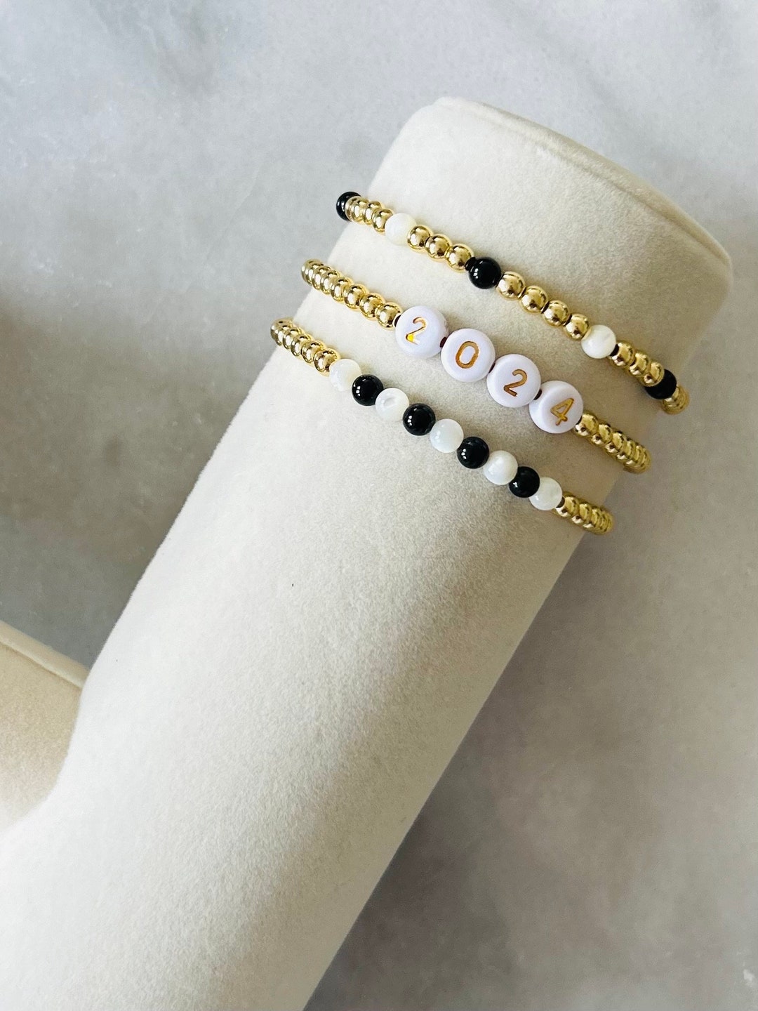 2024 Bracelet Stack, Girls Graduation Gift. Senior Bracelet, Class of ...