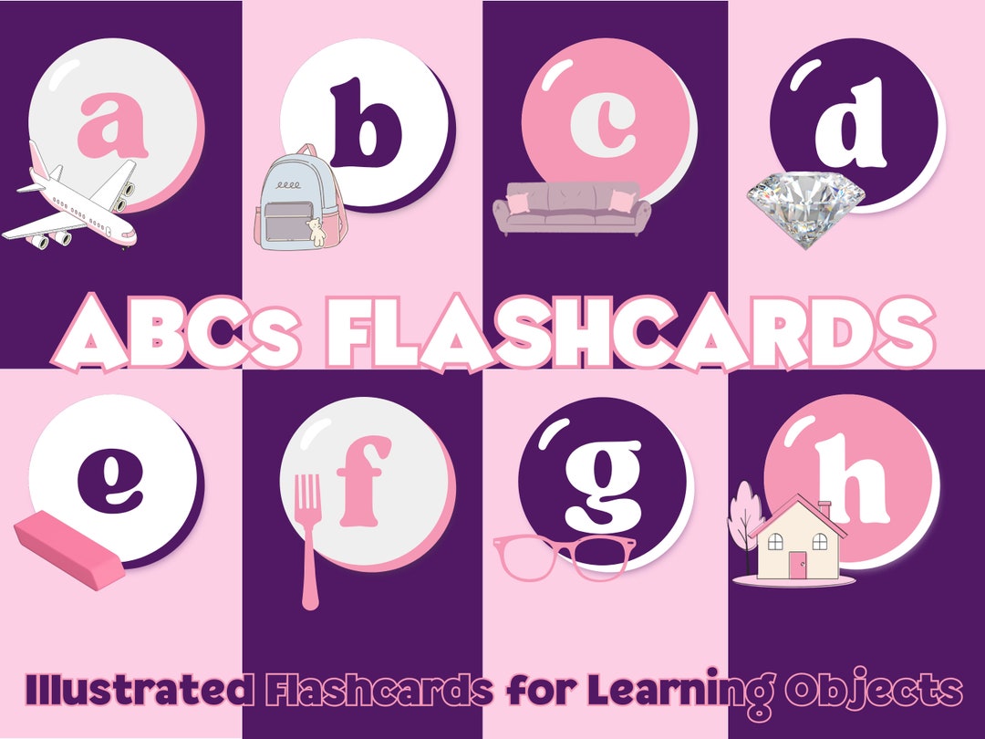 Abcs Flashcards Illustrated Flashcards for Learning Objects, Alphabet ...