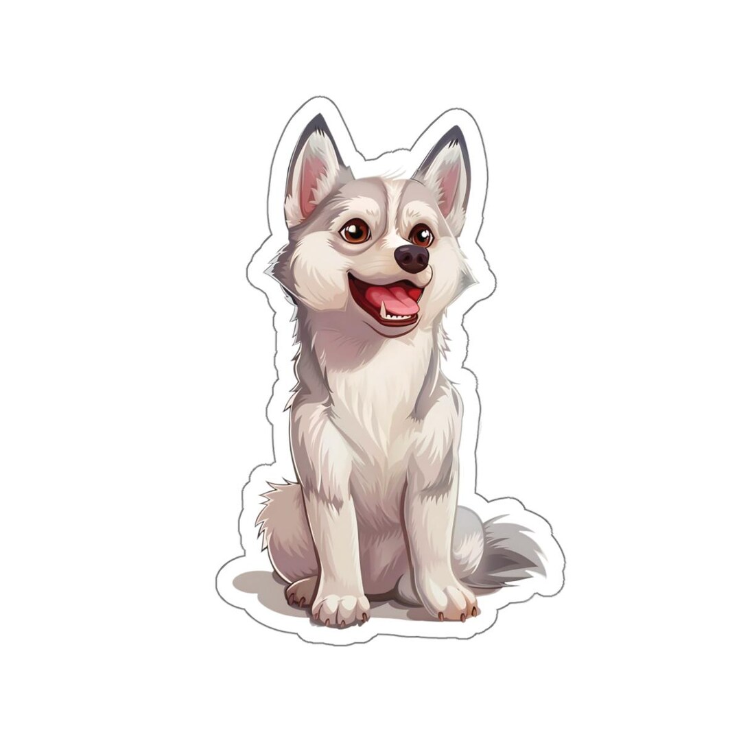 Alaskan Klee Kai Sticker Adorable Klee Kai Gift Idea Cute White & Gray ...