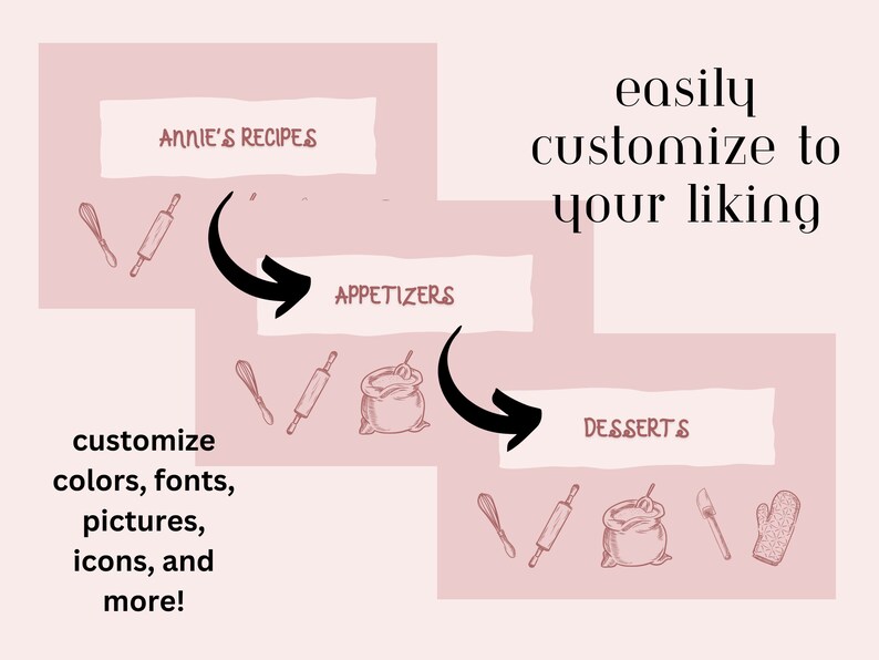 Recipe Card Canva Templates - Cute and Aesthetic Style | Customizable ...