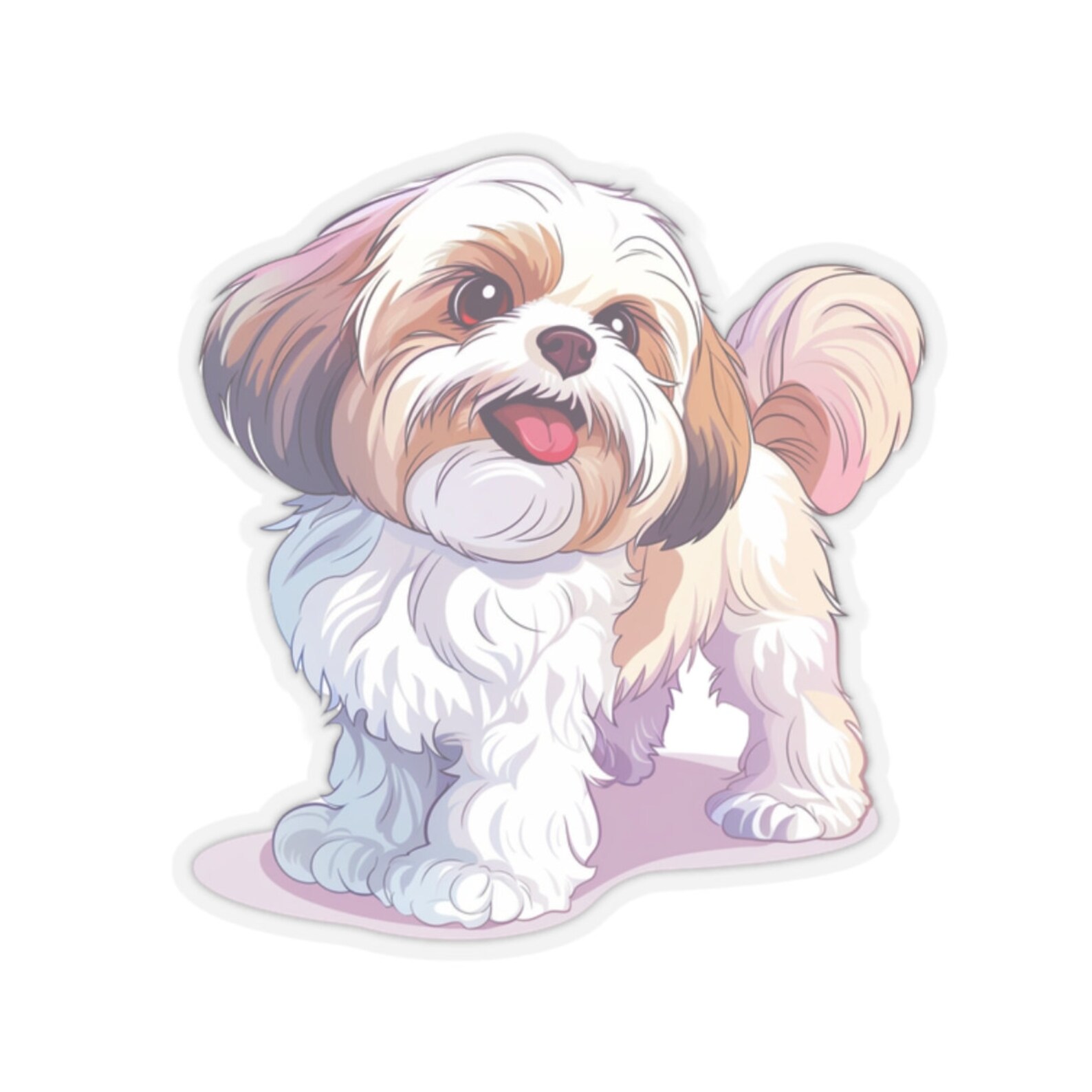 Cute Shih-chon Sticker | Shih Tzu - Bichon Frise Mix Dog Sticker ...