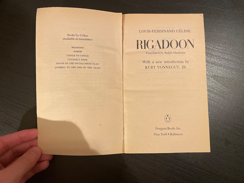 Rigadoon by Louis-ferdinand Céline - Etsy