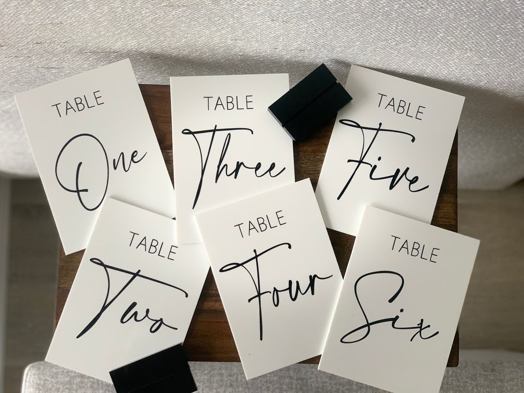 White Acrylic Table Numbers Acrylic Table Numbers Wedding Table Decor ...