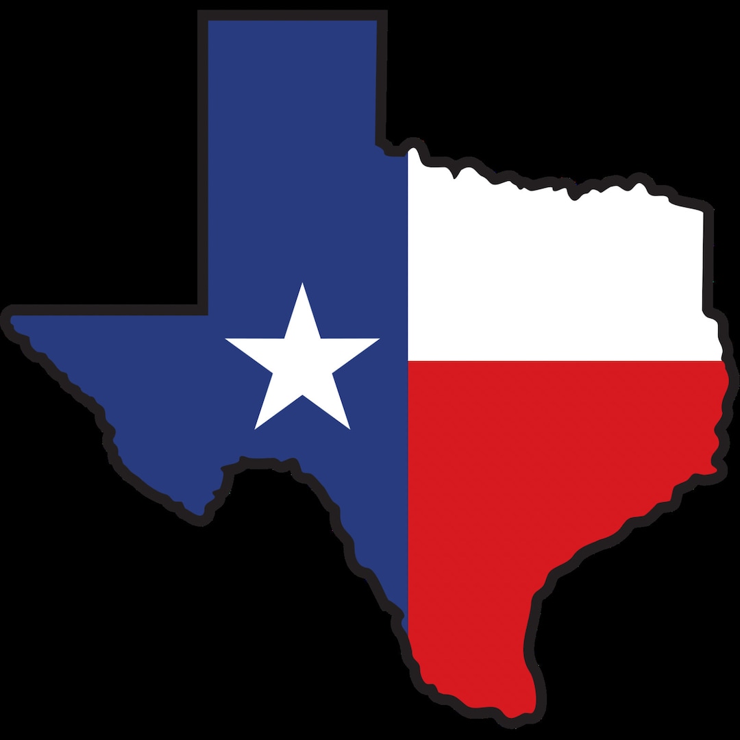 Texas Flag Shape of Texas PNG - Etsy