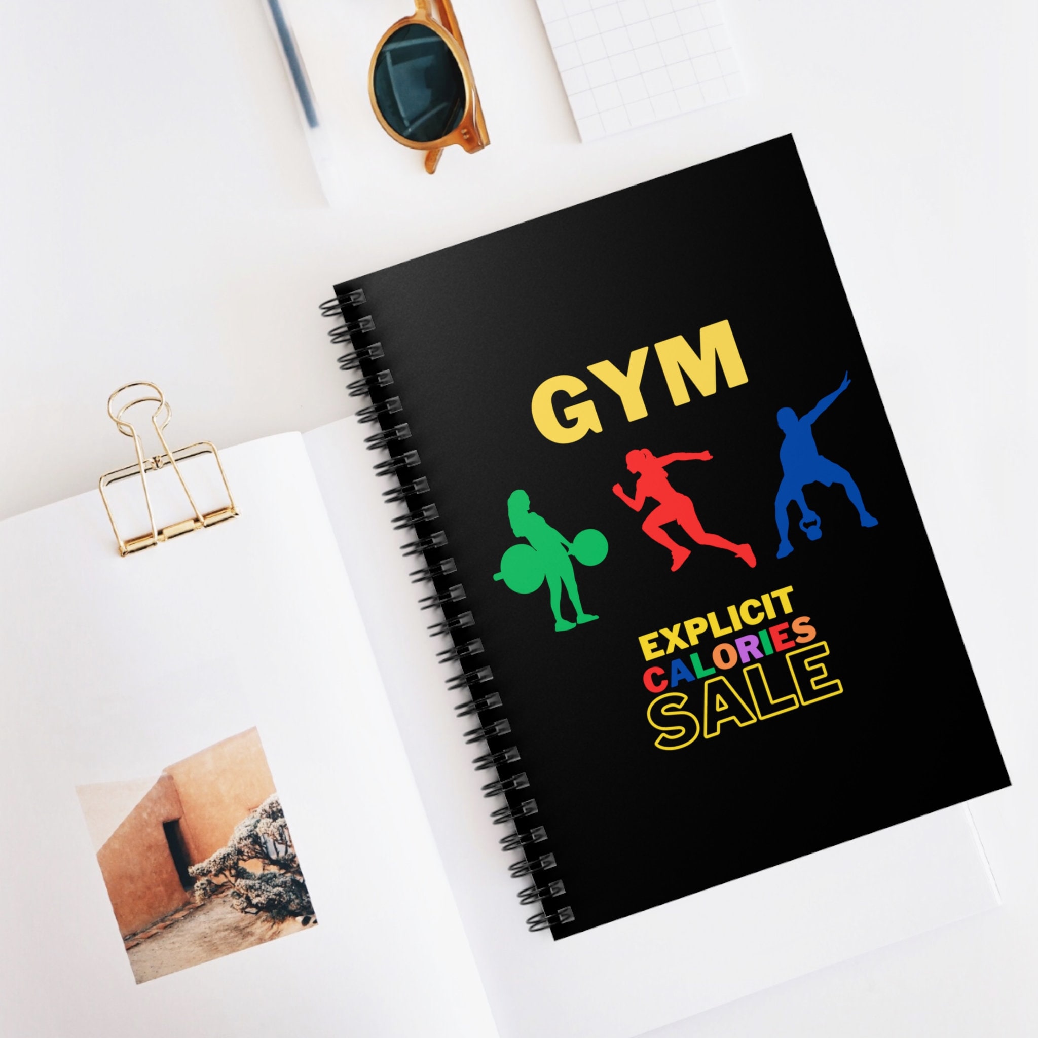 Spiral Notebook, Gym, Gym Notebook, Gym Journal, Gym, Pencil ...