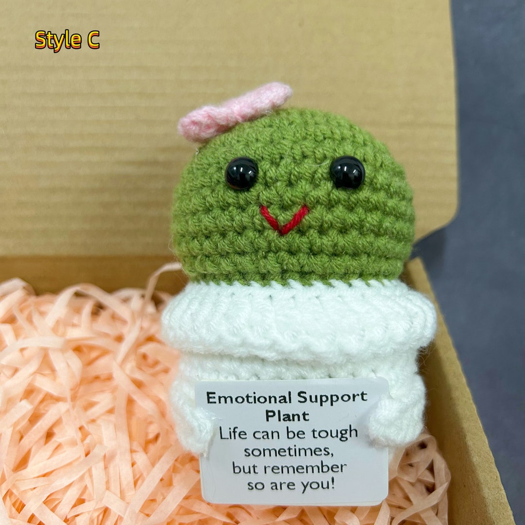 Crochet Positive Cactus,emotional Support Plant-mother's Day Gift-life ...