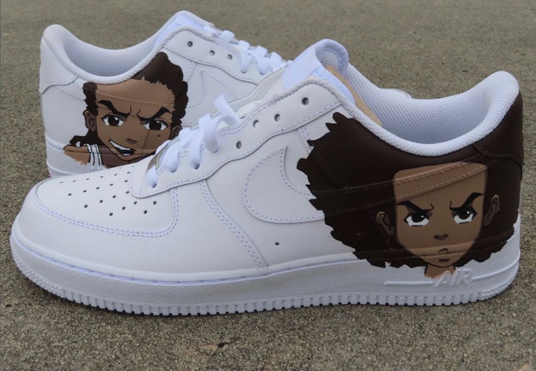 Custom AF1 With Boondocks Characters Riley and Huey - Etsy