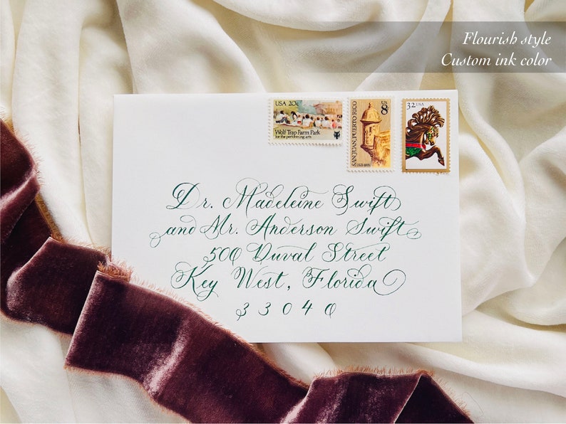 Custom Calligraphy Envelope Addressing | Hand Lettering | Classic ...