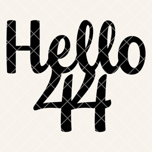 Happy 44th Birthday Sign Cake Topper SVG Bundle Cheers to 44 Years Cut ...