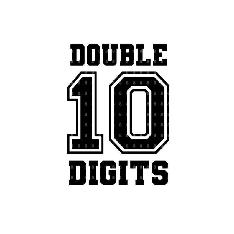 Double Digits SVG 10th Birthday SVG Birthday Cut File for Cricut ...