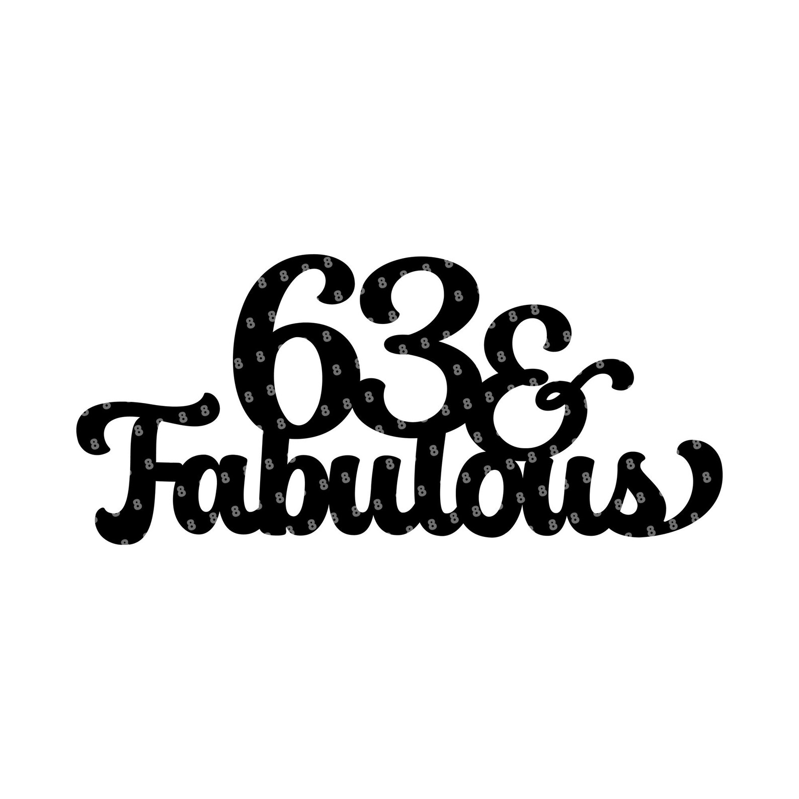 Happy 63rd Birthday Sign Cake Topper SVG Bundle Prost auf 63 Jahre ...