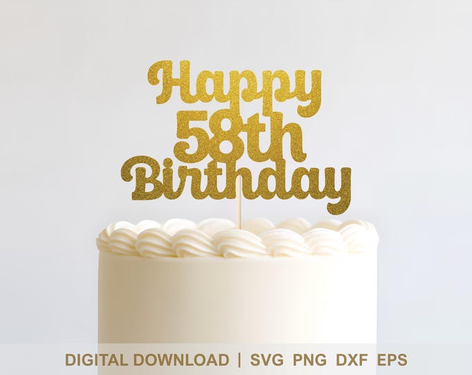 Made in 1968 Cake Topper, Birthday Cake Topper, Birth Year Cake Topper ...
