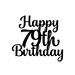 Happy 79th Birthday Cake Topper SVG 79th Birthday Cut File for DIY Cake ...