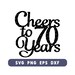 Cheers to 44 Years Birthday Cake Topper SVG Happy 44th Anniversary Cut ...