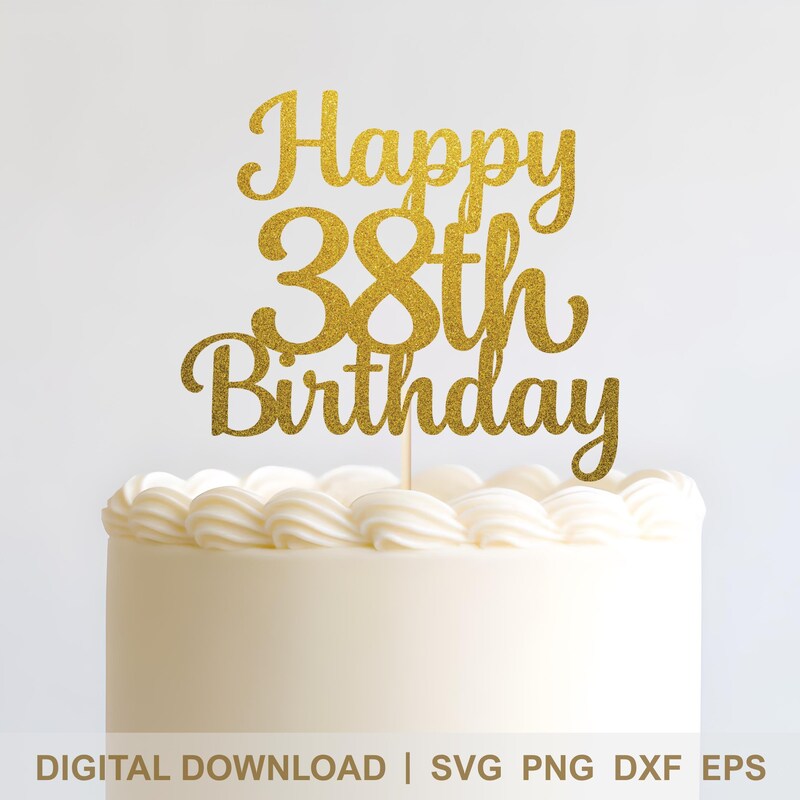 38th Birthday Cake - Etsy