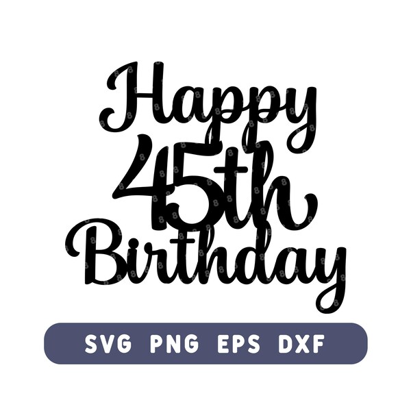 45th Birthday Cake - Etsy