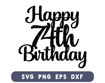 Happy 79th Birthday Cake Topper SVG 79th Birthday Cut File for DIY Cake ...