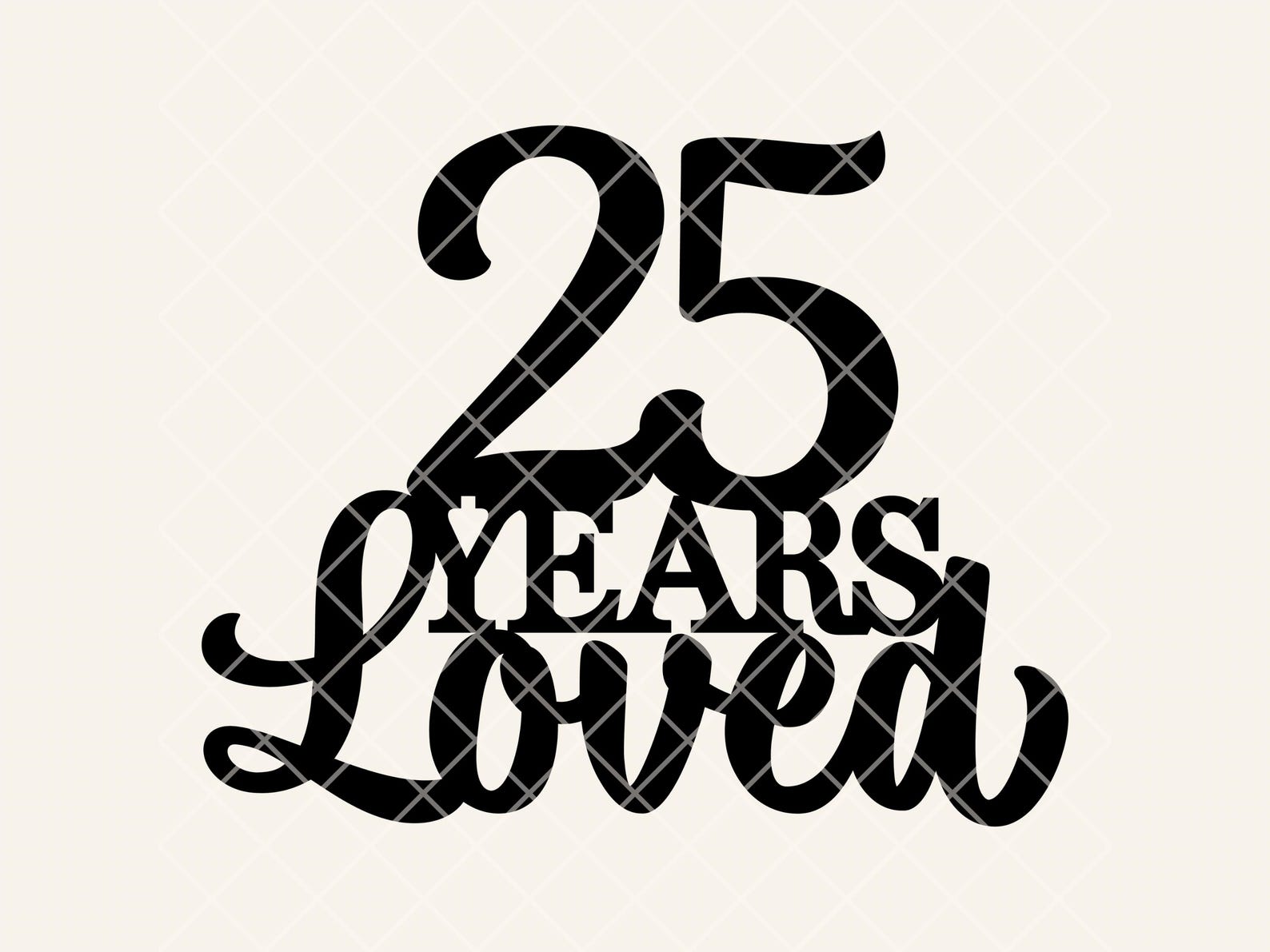 Happy 25th Birthday Sign Cake Topper SVG Bundle - Cheers to 25 Years ...