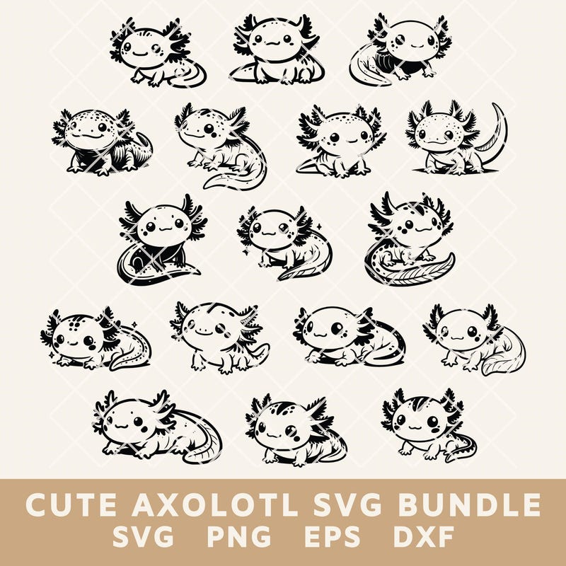Axolotl Svg - Etsy