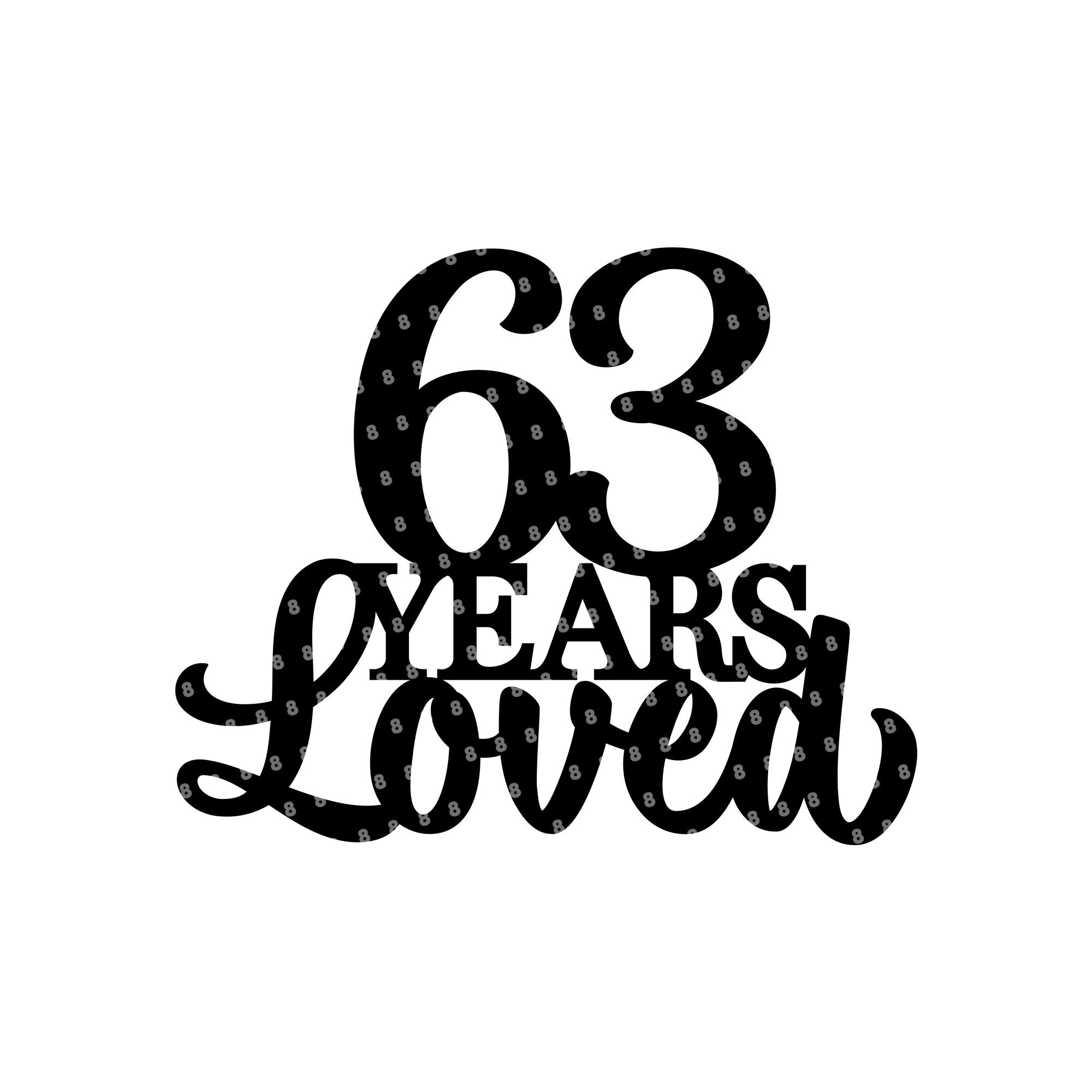 Happy 63rd Birthday Sign Cake Topper SVG Bundle Prost auf 63 Jahre ...