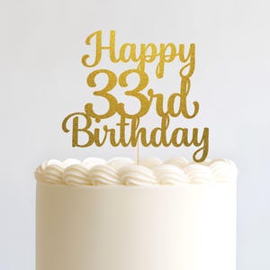 Happy 33rd Birthday Cut File Svg Png Dxf Eps - Cricut & Silhouette Cake ...