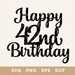 Happy 82nd Birthday Sign Cake Topper SVG Bundle - Cheers to 82 Years ...