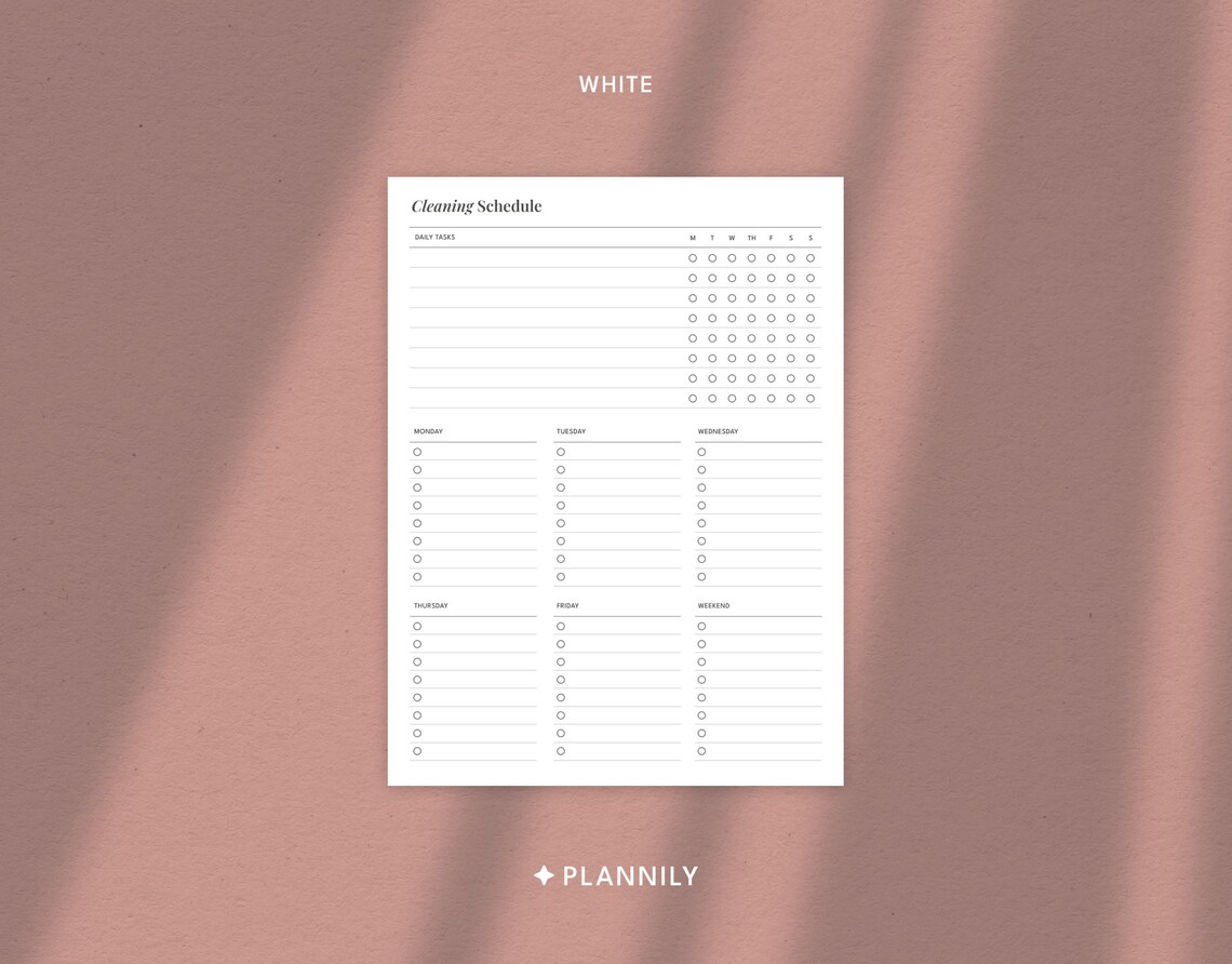 Cleaning Schedule, Cleaning Checklist, Chore Chart Digital Planner ...