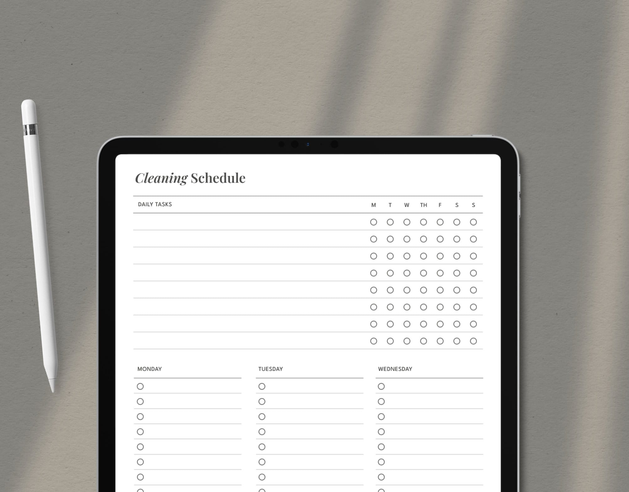 Cleaning Schedule, Cleaning Checklist, Chore Chart Digital Planner ...