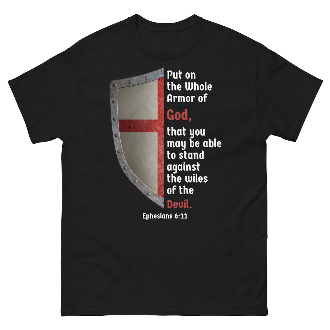 Armor of God Shirt, Cross, Christian, Catholic, Crusader Cross, Cross ...