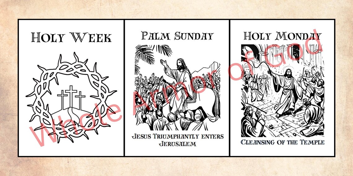 Holy Week Coloring Pages, 9 Catholic Coloring Pages, Printable Easter ...