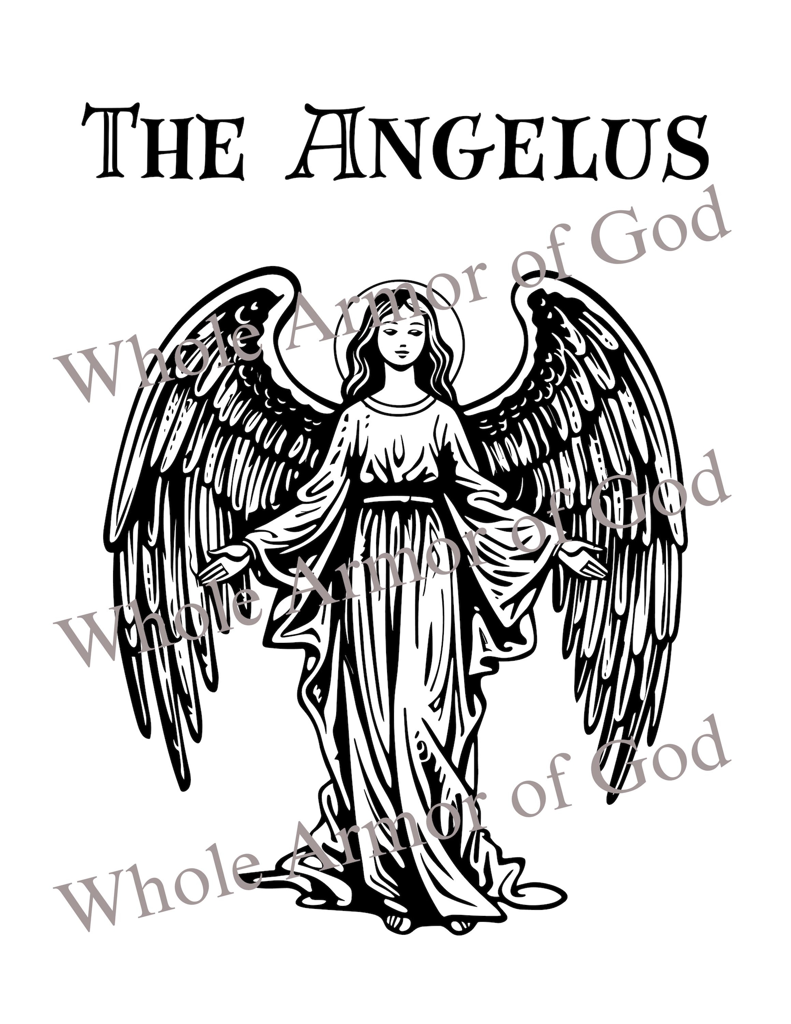 Catholic Coloring Pages, Set of 6 Angelus Coloring Pages, Printable ...