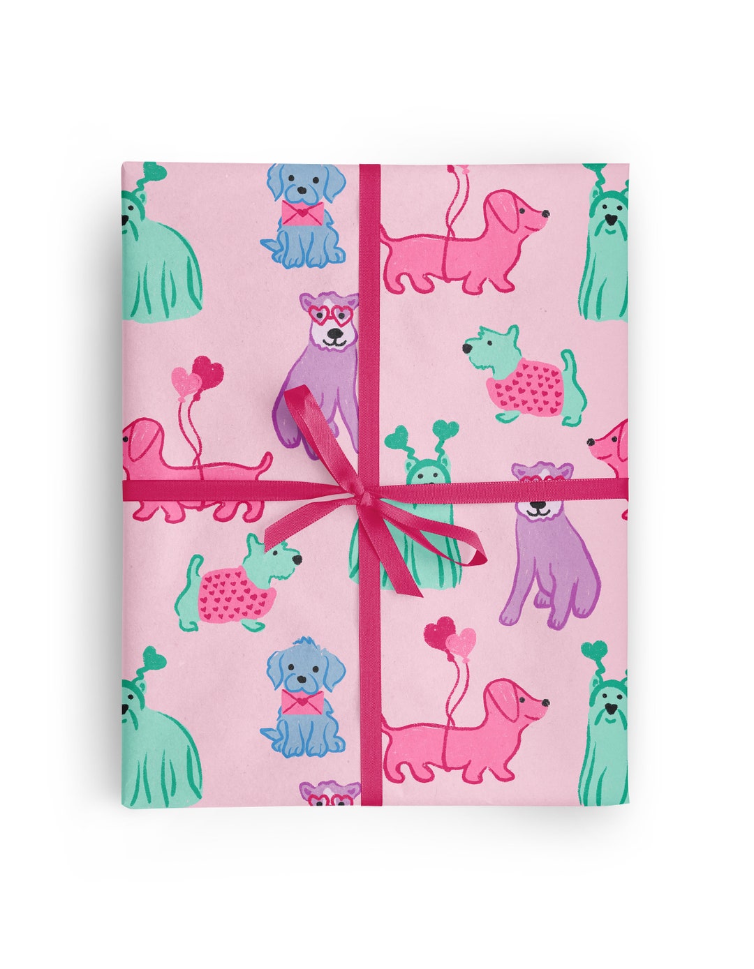Wrapping Paper: Cute Colorful Puppies for Special Occasions - Etsy