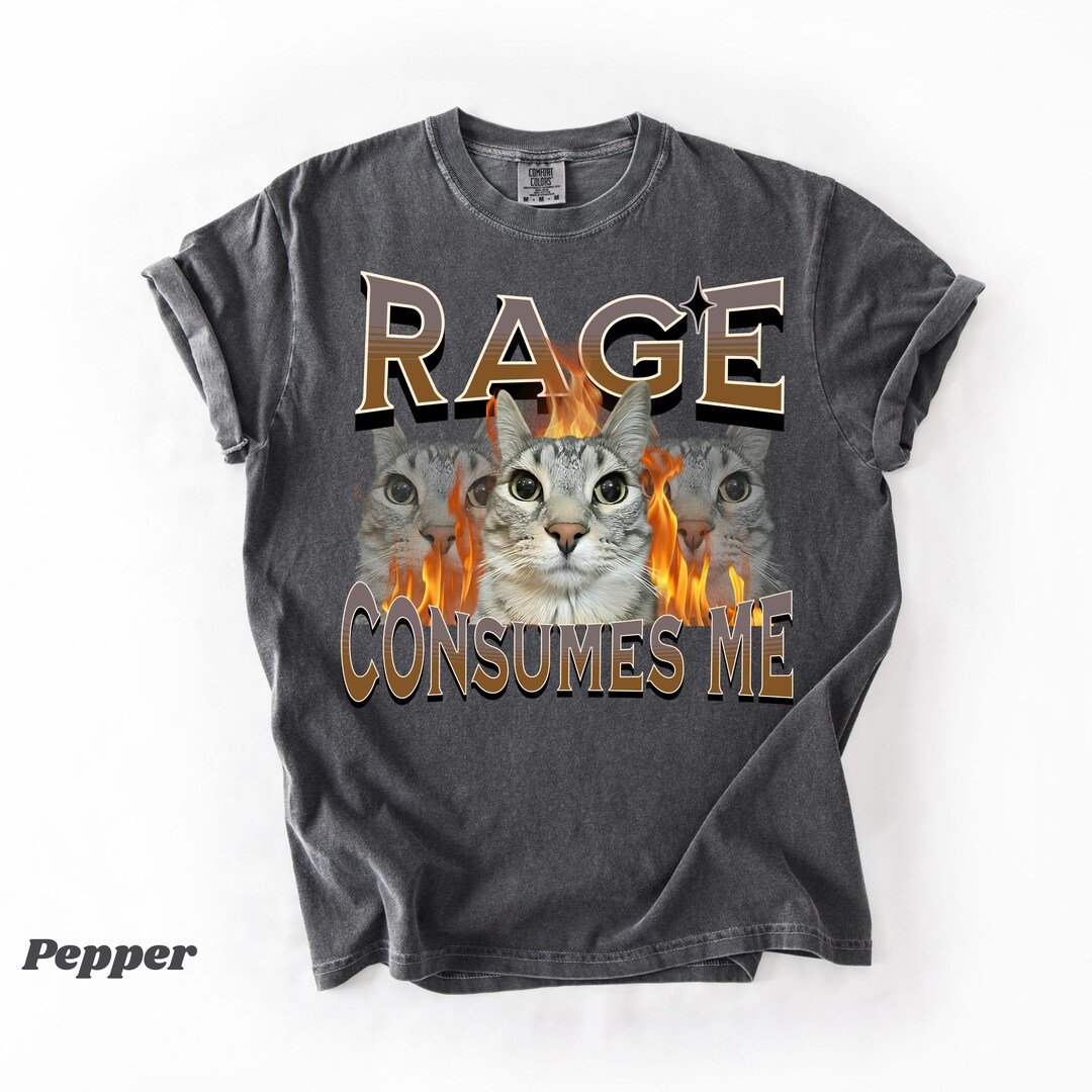 Comfort Colors® Rage Consumes Me Cat T-shirt, Hilarious Cat Tee, Cat ...