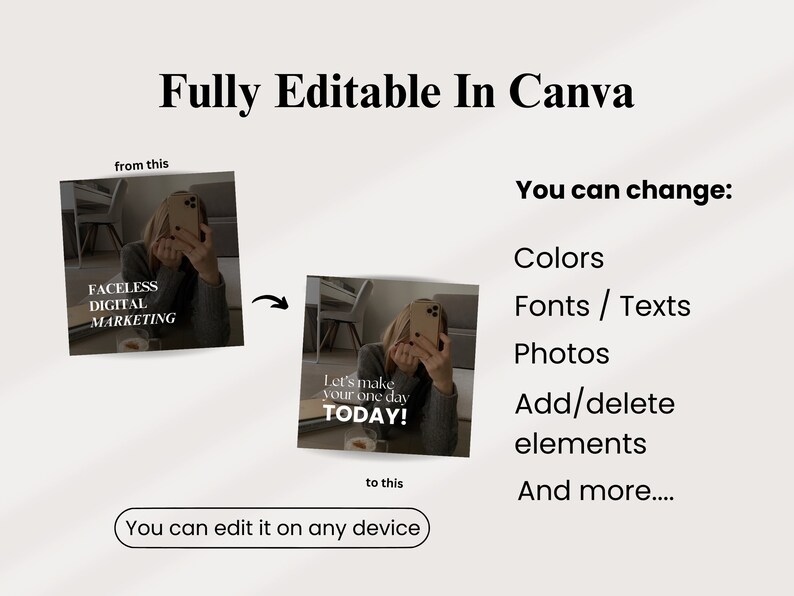100 Faceless, Instagram Posts, Instagram Story, Faceless Marketing ...
