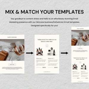 Email Template, Skincare Templates, Editable Email Templates, Canva ...