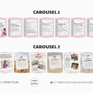 Carousel Templates, Carousel Template Canva, Carousel Posts, Carousel ...