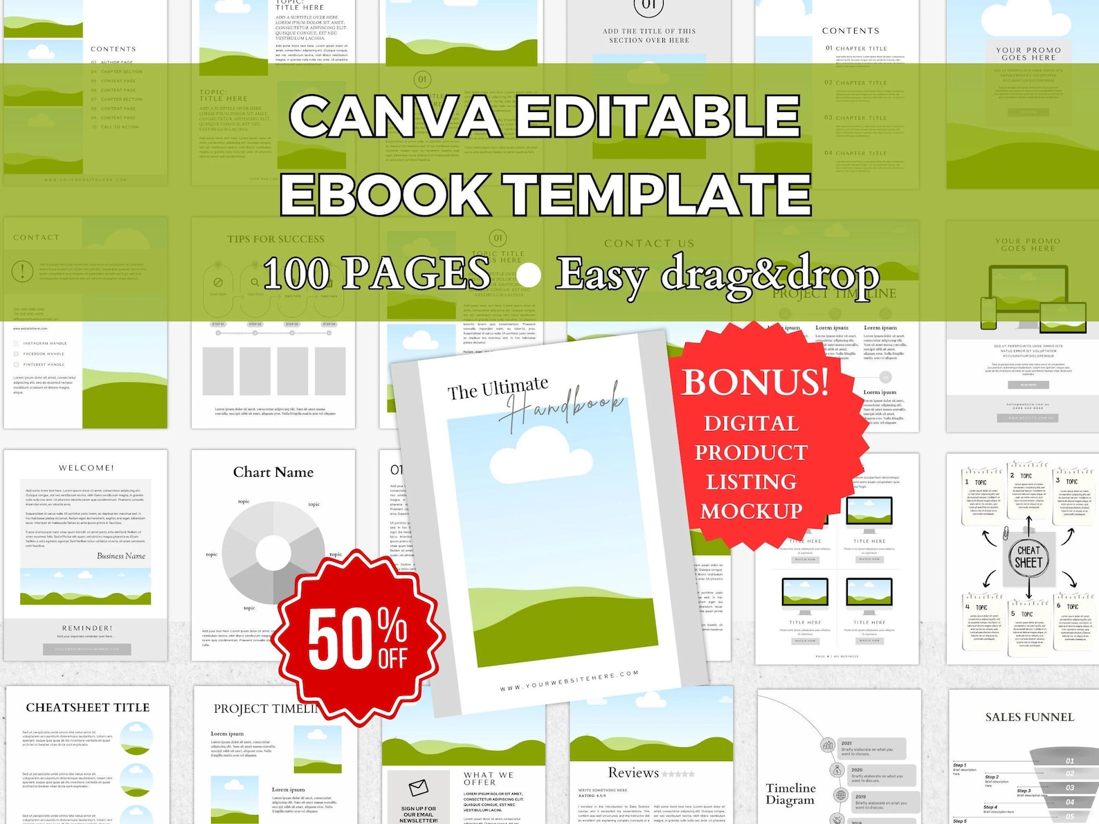 Ebook Template, Coaching Book Template, Handbook Canva Coaching, Lead ...
