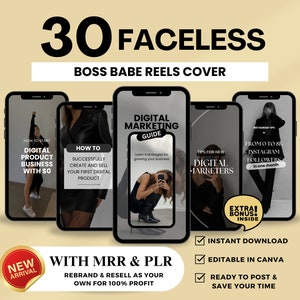 30 Faceless, Reels Cover, Dark Aesthetic, Faceless Marketing, Digital Marketing, Luxury Women ...