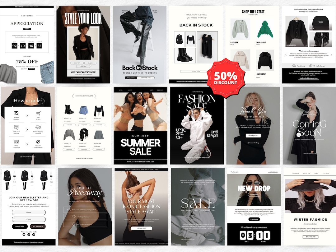 Email Marketing Template, Fashion Template, Clothing Template, Email ...