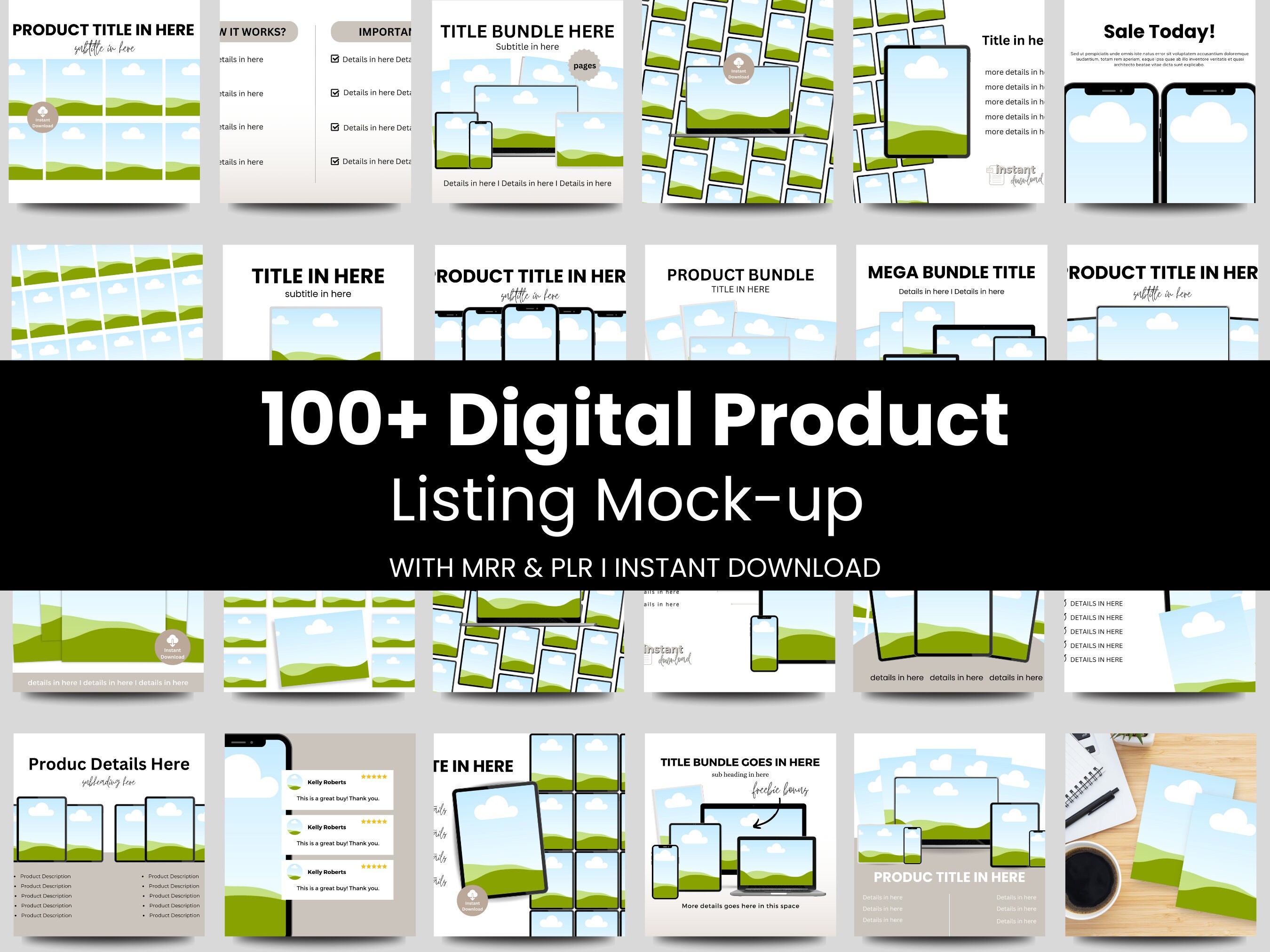 Digital Product Listing Mock up Photos, Etsy Listing Mock Up, Etsy Shop ...