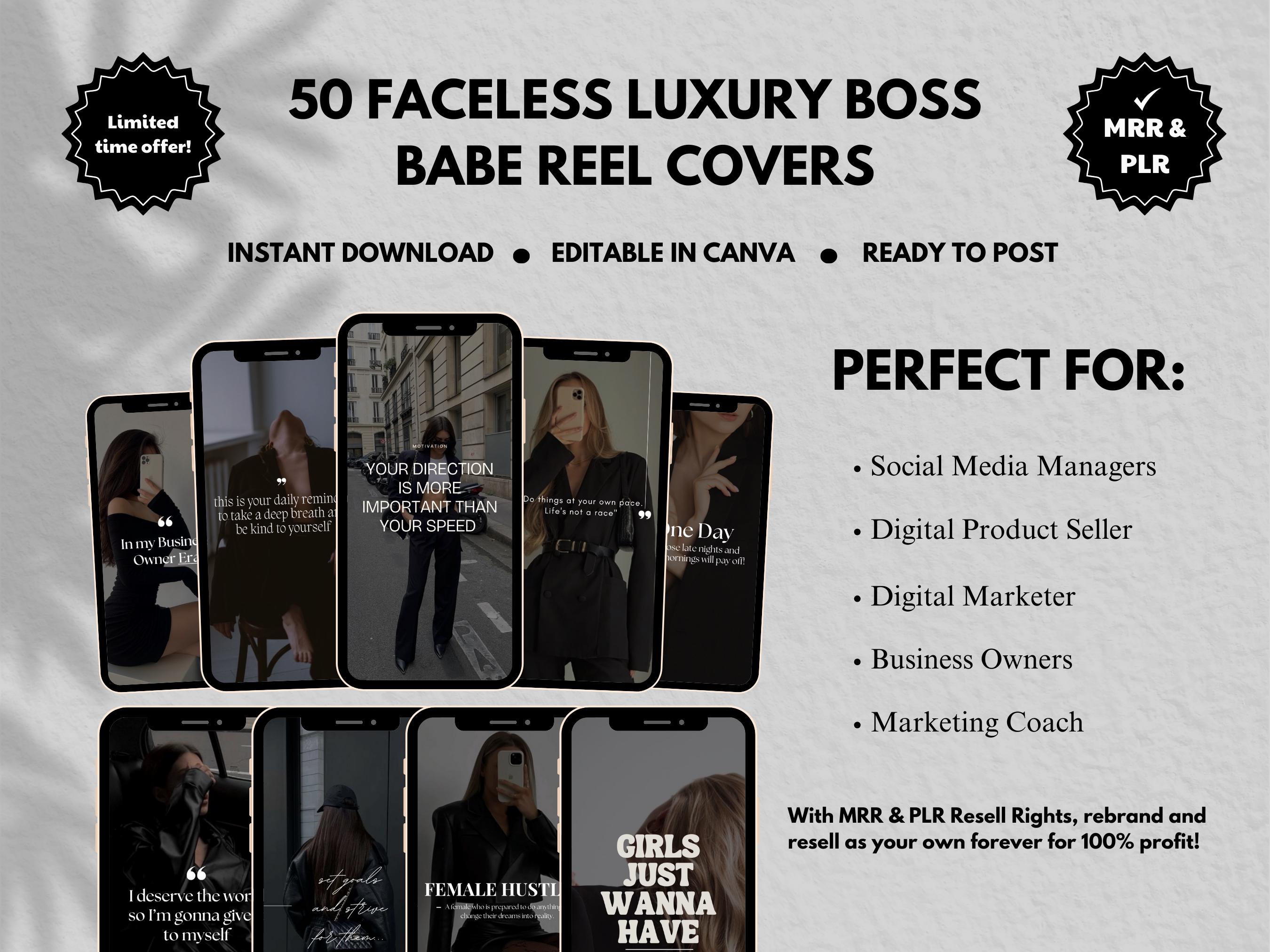 50 Faceless, Reels Cover, Dark Aesthetic, Faceless Marketing, Digital ...
