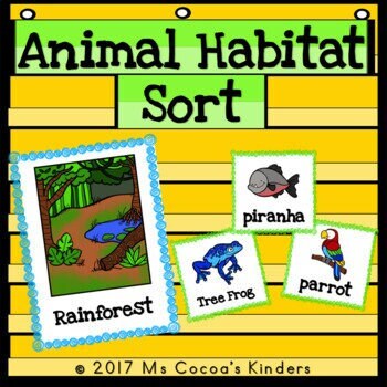 Discover Habitats: Animal Habitat Sort With Cut-and-paste Practice ...
