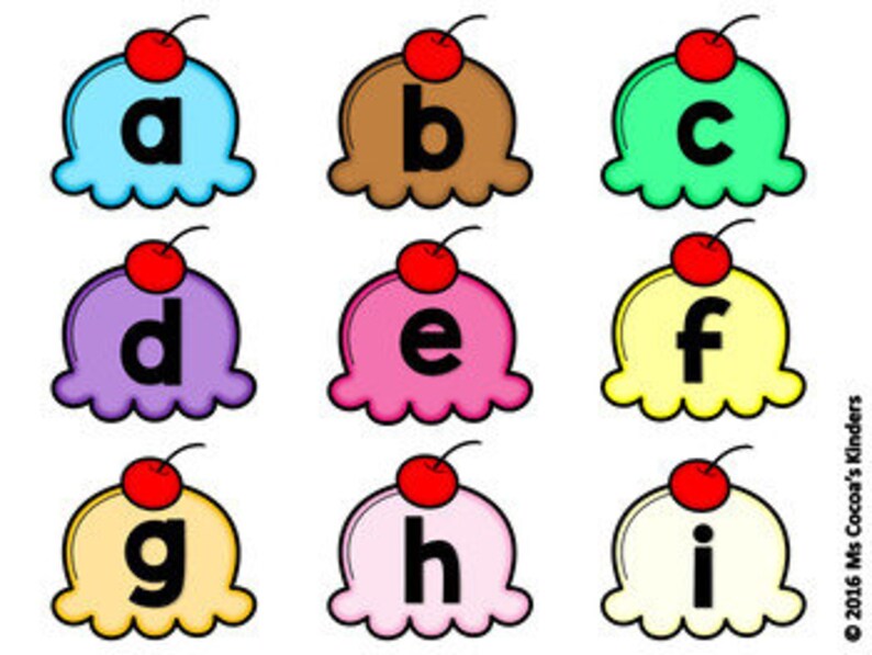 Scoop up Letter Skills: Ice Cream Letter Match Game - Etsy